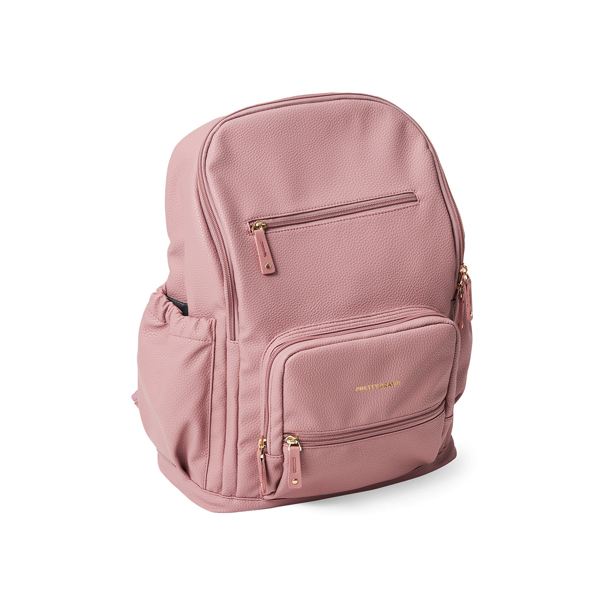 Pretty Brave | Chloe Backpack | Luxury Baby Bag | Dusky Rose Pebble ...