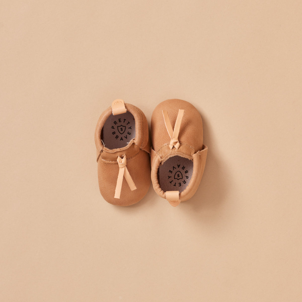 Pretty Brave MOC Baby Shoes | Tan, Size S-XL – PRETTY BRAVE (NZ)