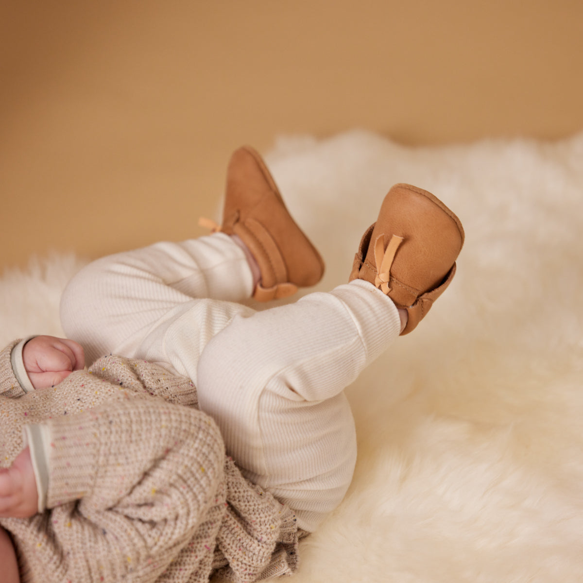 Pretty Brave MOC Baby Shoes | Tan, Size S-XL – PRETTY BRAVE (NZ)